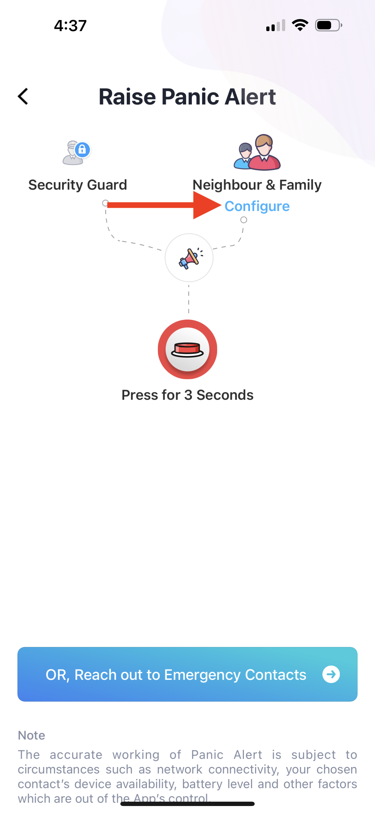 What is Panic Alert? How do I raise it using the ADDA App?