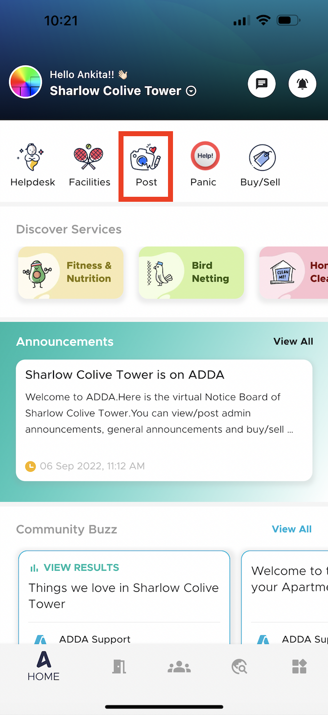 How can create a Poll using the ADDA App?