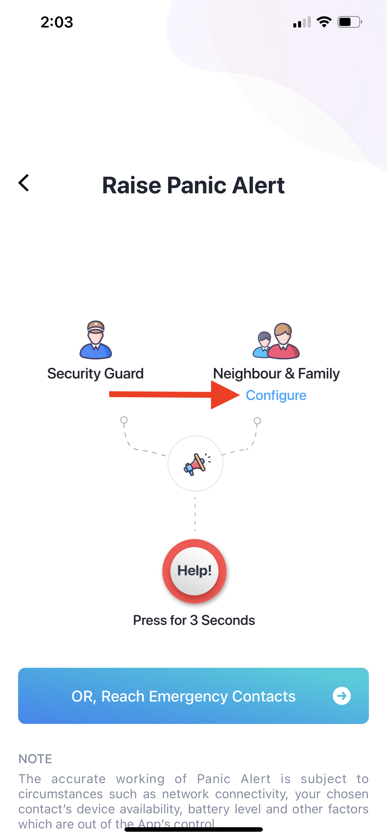 What is Panic Alert? How do I raise it using the ADDA App?