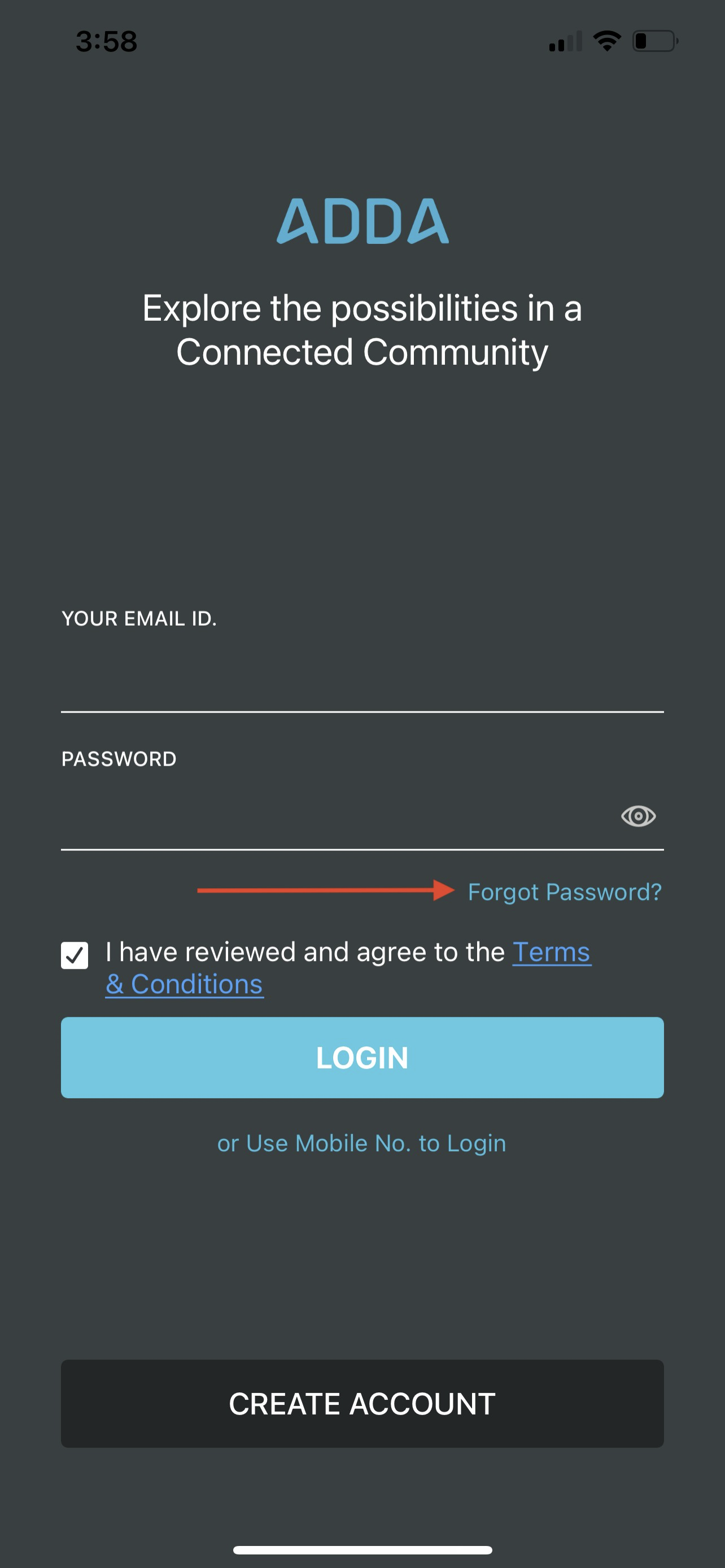 How do I login to ADDA?