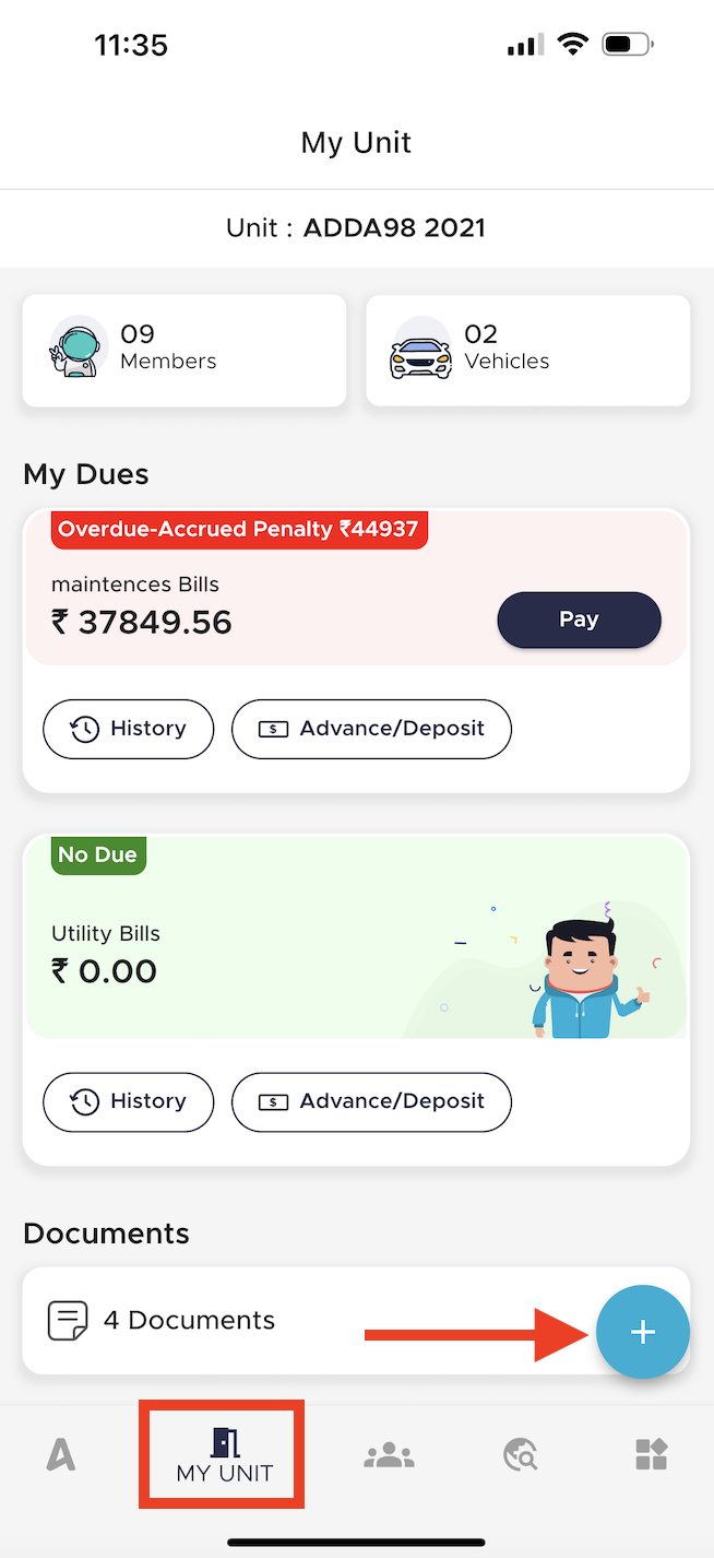 How to add my other unit members (Owner/Tenant) to ADDA using the ADDA App?
