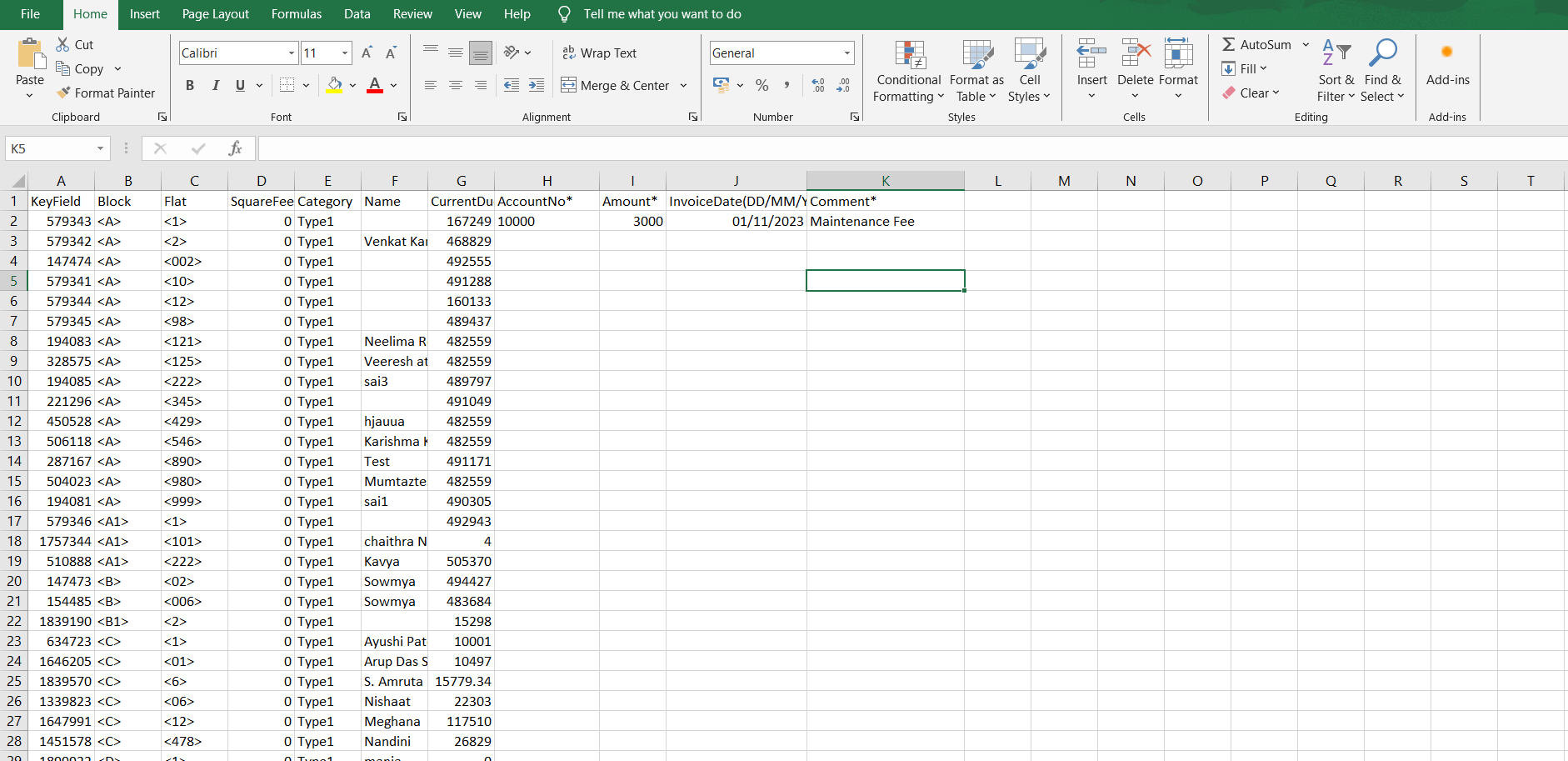 How to raise invoices in bulk on ADDA?