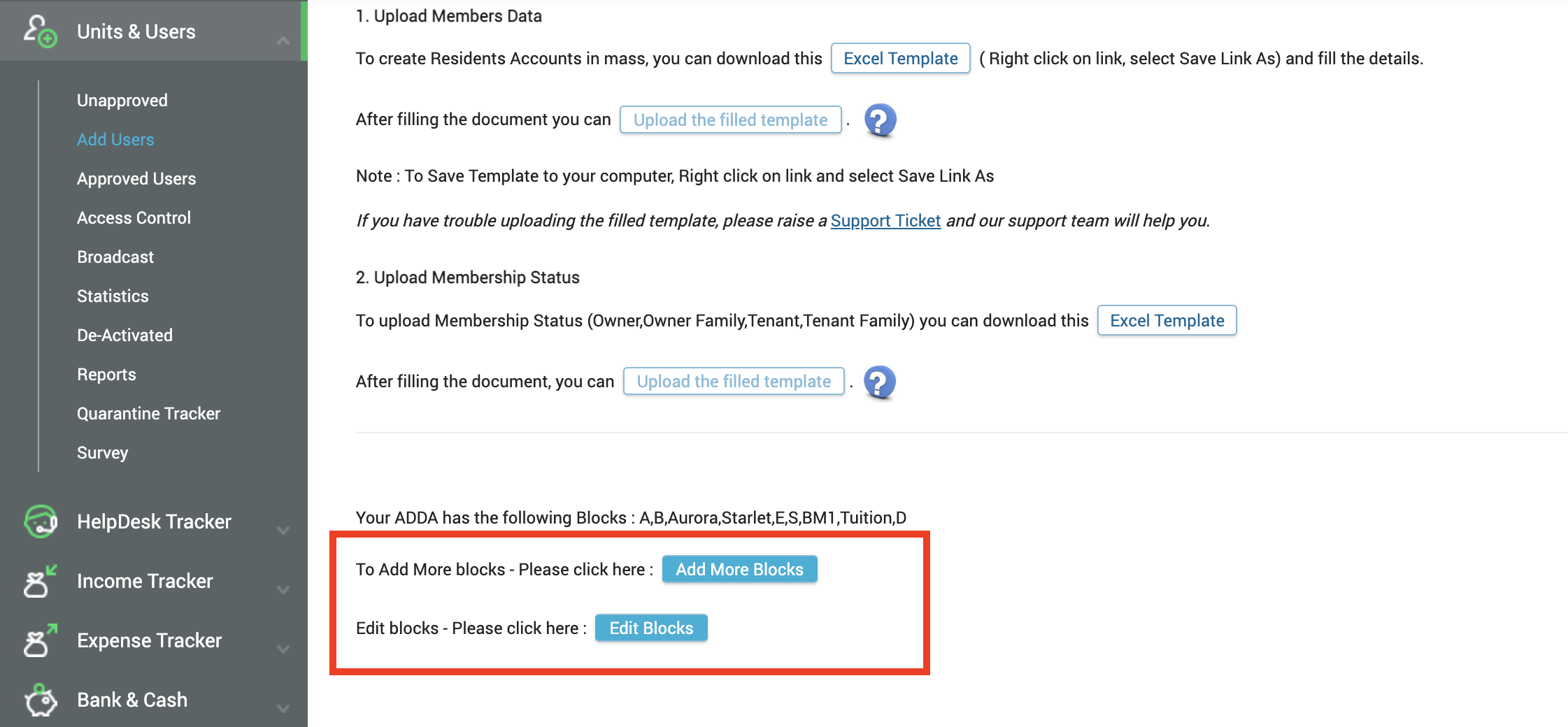 How to Add/Edit Blocks in my ADDA?