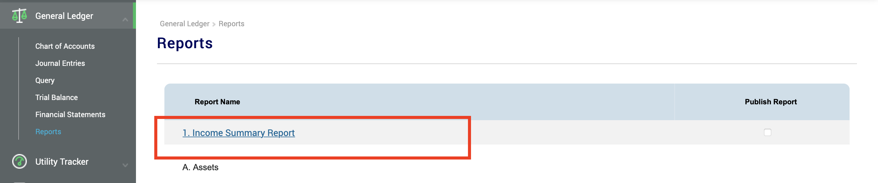How to see the Income Summary Report?