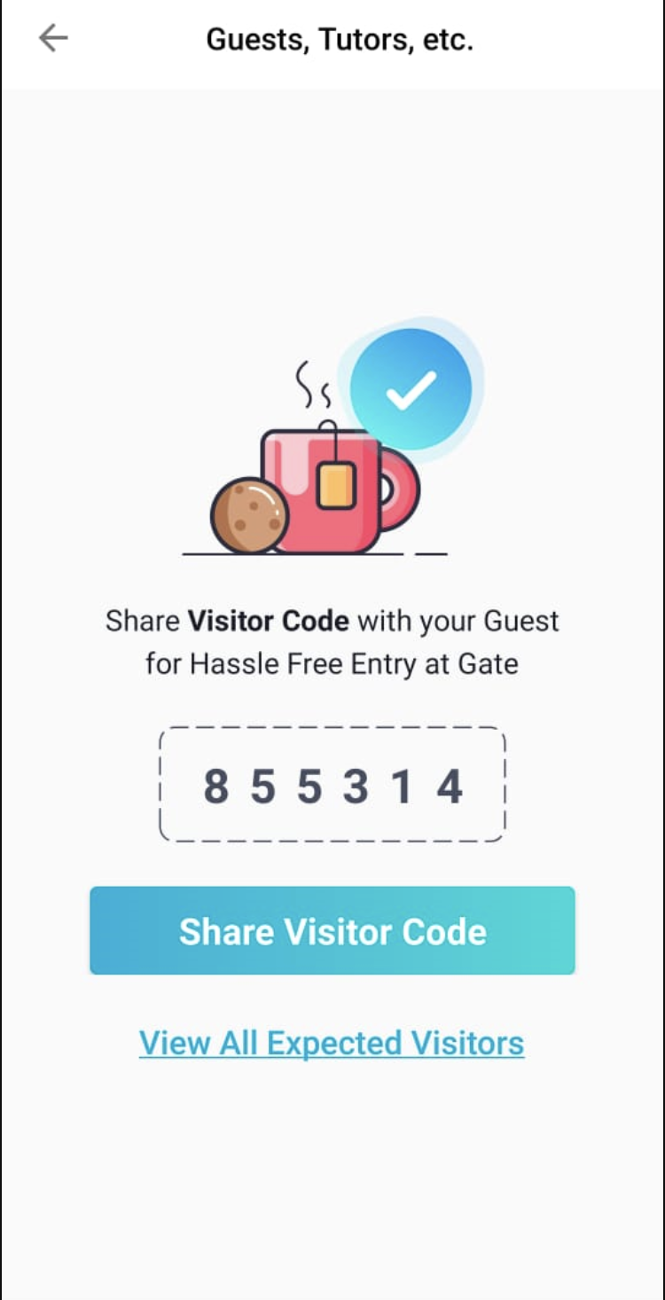 How to add expected visitor using the ADDA App?